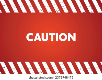 Caution Warning Red Background White Stripes Stock Vector (Royalty Free ...