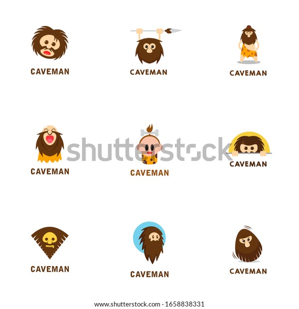 Caveman Logo Design Idea Vector Stock Stock Vector (Royalty Free ...