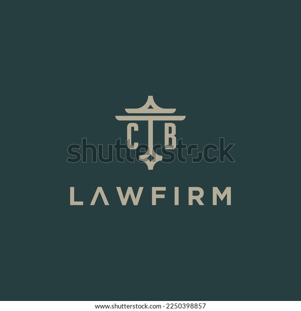 Cb Initials Monogram Logo Scale Pillar Stock Vector (Royalty Free ...