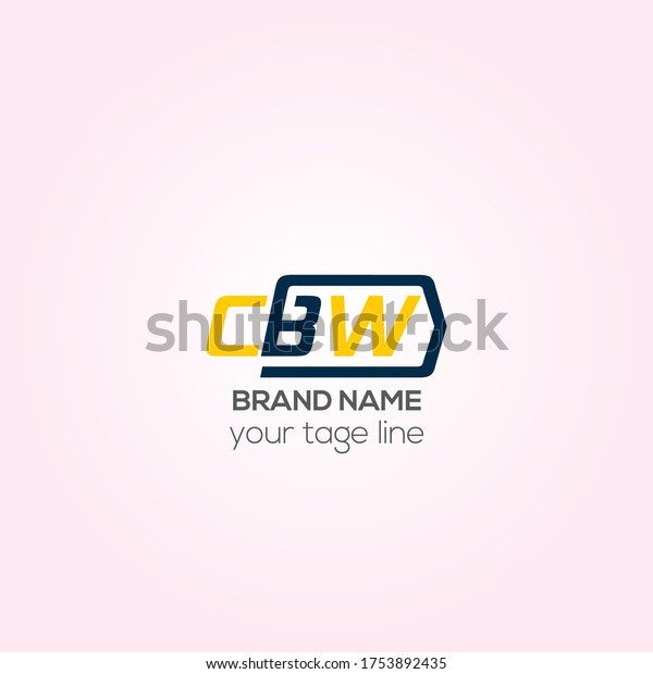 Cbw Vector Logo Design Cbw Creative Stock Vector (Royalty Free ...