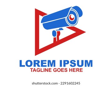 Cctv Camera Logo Vector Play Video Stock Vector (Royalty Free ...