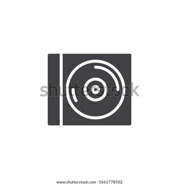 Cd Case Vector Icon Disc Filled Stock Vector (Royalty Free) 1661778502 ...