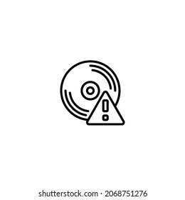 Cd Line Icon Vector Template Stock Vector (Royalty Free) 2068751276 ...