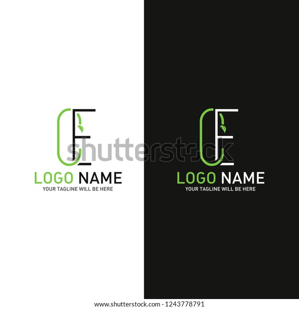 Ce Letter Logo Design Vector Illustration Stock Vector (Royalty Free ...