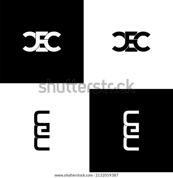 Cec Letter Initial Monogram Logo Design Stock Vector (Royalty Free ...