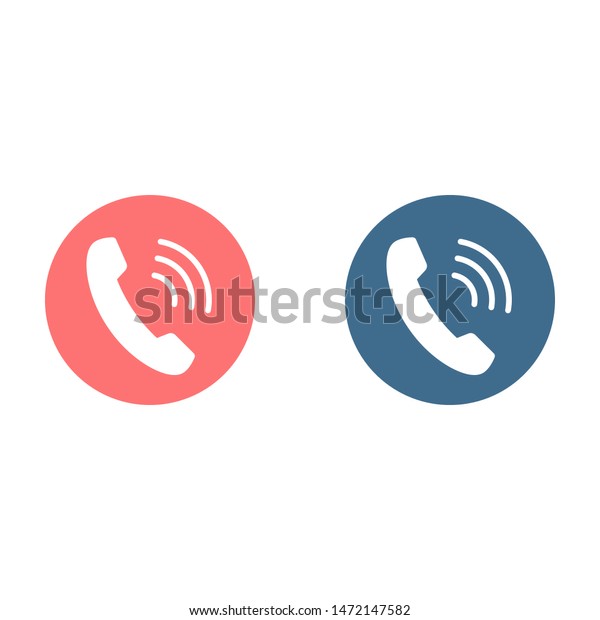 Cell Phone Vector Icon Telephone Call Stock Vector (Royalty Free ...