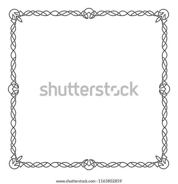 Celtic Square Frame Stock Vector (Royalty Free) 1163802859 | Shutterstock