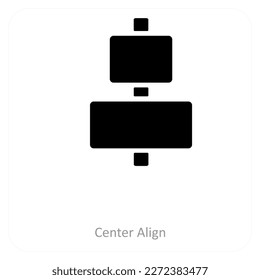 Center Justified Alignment Icon Concept Stock Vector (Royalty Free ...