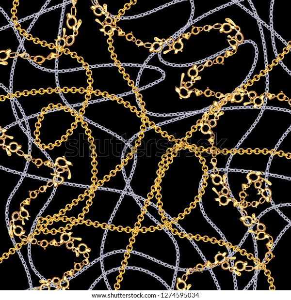 Chains Gold Beltchains Chain Patternsvector Stock Vector (Royalty Free ...