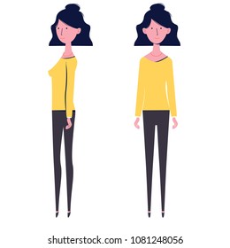 Character Front Side Stock Vector (Royalty Free) 1081248056 | Shutterstock