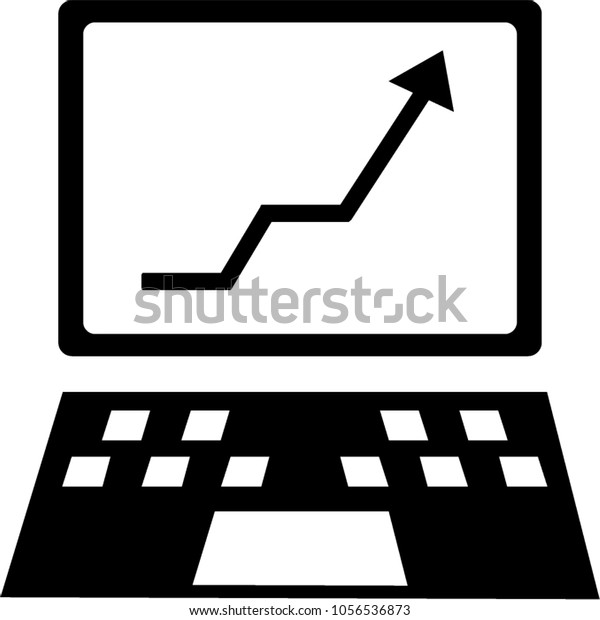 Chart Pc Icon Vector Stock Vector (Royalty Free) 1056536873 | Shutterstock