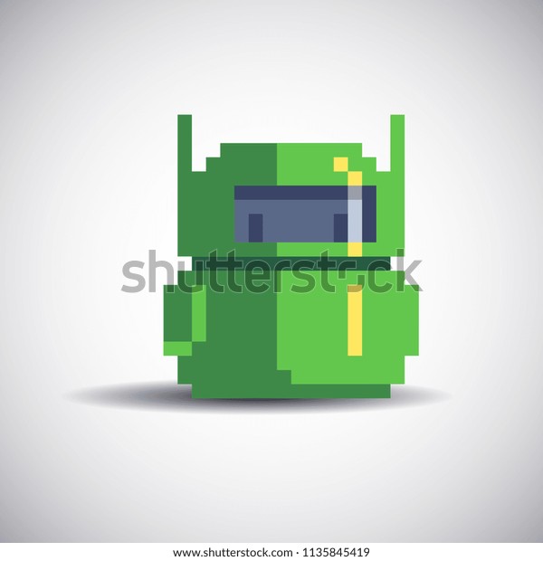 Chat Bot Robot Android Pixel Art Stock Vector (Royalty Free) 1135845419 ...