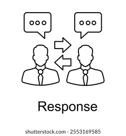 Chat Bubble Reply Arrow Symbolizing Timely Stock Vector (Royalty Free ...