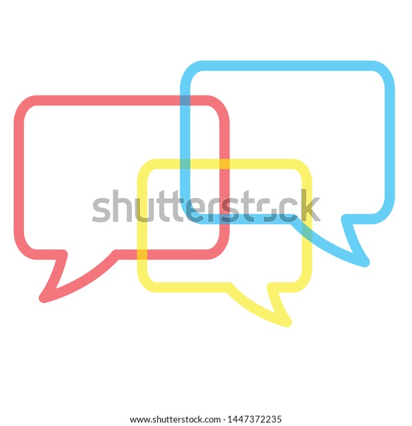 Chat Bubbles Vector Icon Social Network Stock Vector (Royalty Free ...