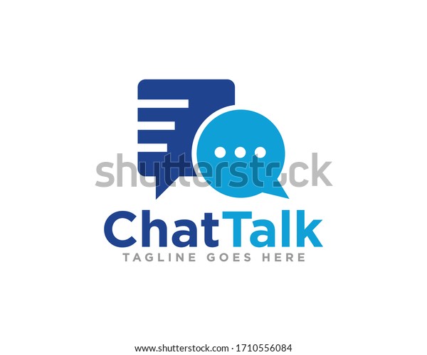 Chat Communication Logo Design Vector Stock Vector (Royalty Free ...