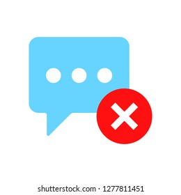 Chat Delete Icon Stock Vector (Royalty Free) 1277811451 | Shutterstock