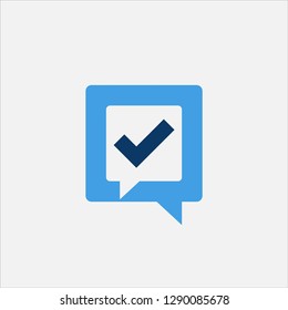 Social Media Check Mark Blue White Stock Vector (Royalty Free ...