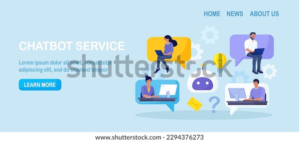 Chatbot Conversation Clients Chat Bot Chatting Stock Vector Royalty Free 2294376273 Shutterstock