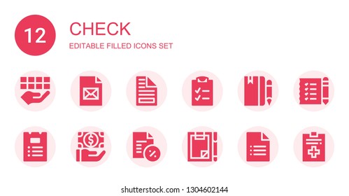 Script Icon Set Collection 12 Filled Stock Vector (Royalty Free ...