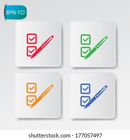 Check List Buttonsvector Stock Vector (Royalty Free) 177057497 ...