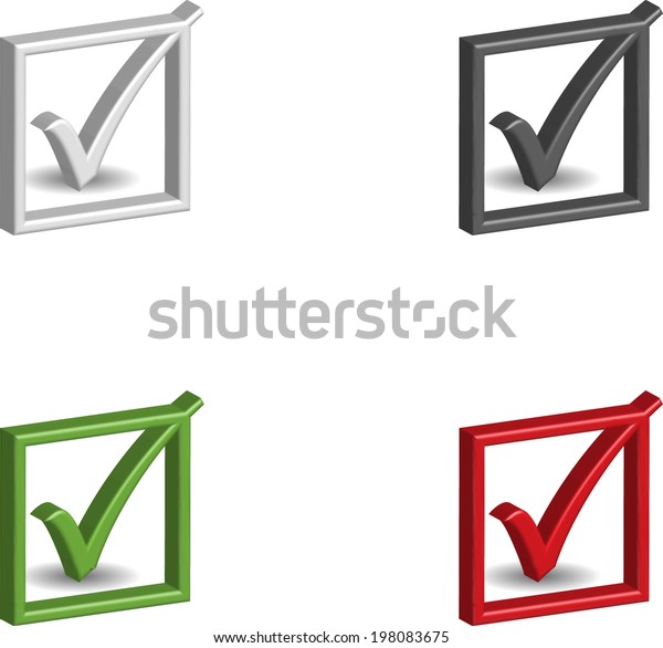 Check Mark Flat Stock Vector (Royalty Free) 198083675 | Shutterstock