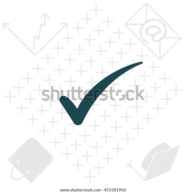 Check Mark Symbol Vector Stock Vector (Royalty Free) 455581906 ...