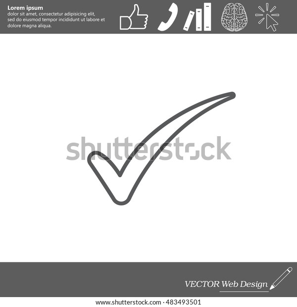 Check Mark Symbol Vector Stock Vector (Royalty Free) 483493501 ...