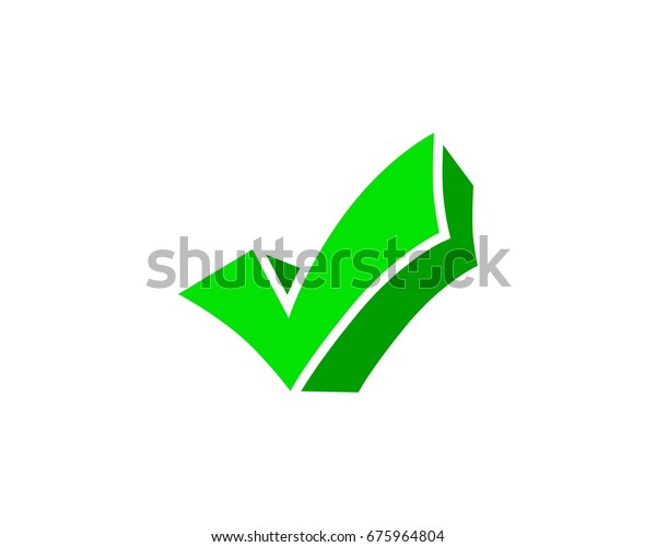 Check Mark Template Icon Stock Vector (Royalty Free) 675964804 ...