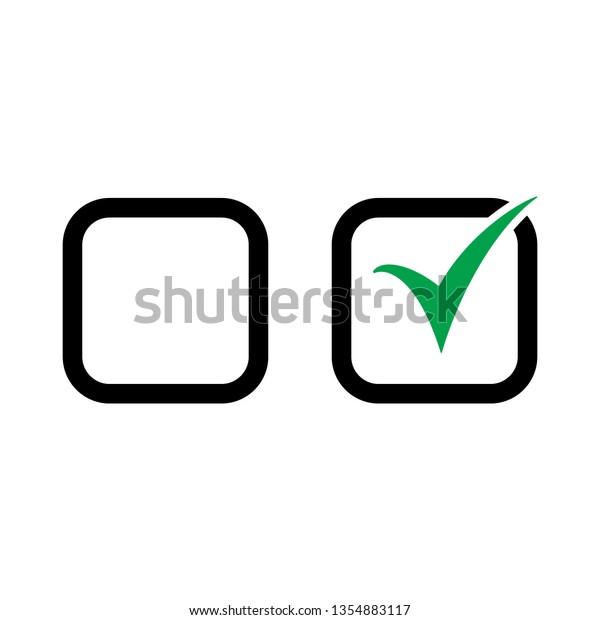 Checkbox Set Blank Checked Checkbox Vector Stock Vector (Royalty Free) 1354883117 | Shutterstock