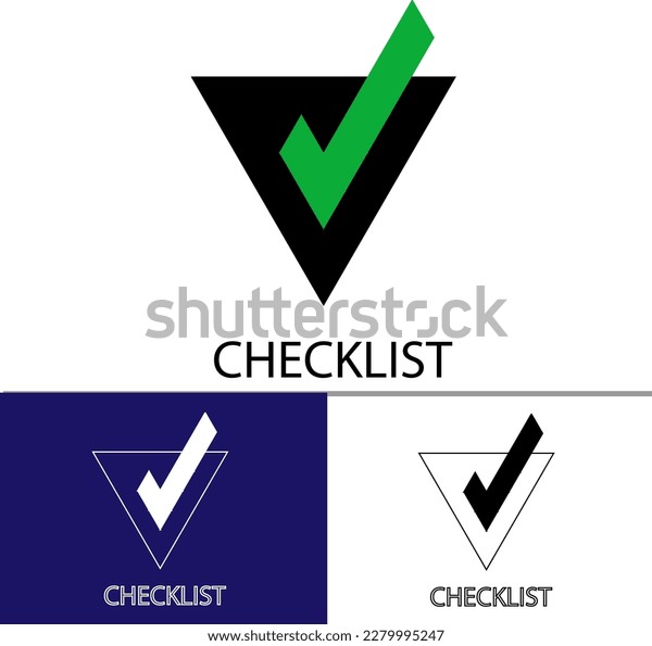 Checklist Logo Design Vector Stock Vector (Royalty Free) 2279995247 ...