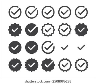 Checkmark Vector Checkmark Icon Set Approved Stock Vector (Royalty Free) 2504569561 | Shutterstock