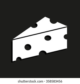 Cheese Vector Icon Shadow Stock Vector (Royalty Free) 358583456 ...