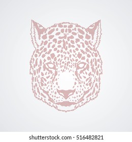 Cheetah Head Designed Using Pixels Graphic Stock Vector (Royalty Free ...