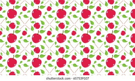 Cherry Pattern Backgroundvector Illustration Cute Designstylish Stock ...