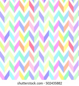 Pastel Rainbow Chevron