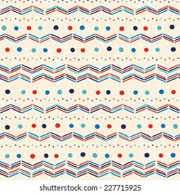 Chevron Polka Dot Seamless Repeat Wallpaper Stock Vector (Royalty Free ...
