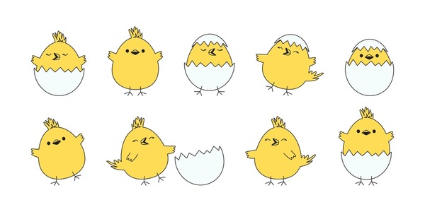 9+ Hundred Chick Hatching Outline Royalty-Free Images, Stock Photos ...