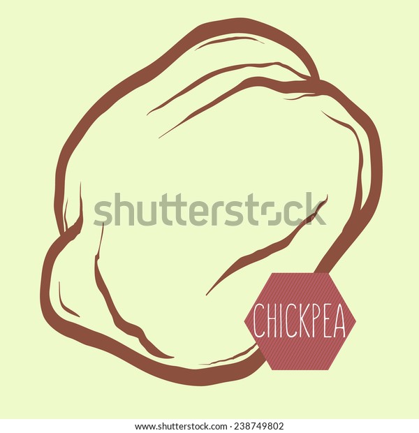 Chickpea Logo Hand Drawn Vector Illustration Stock Vector (Royalty Free ...