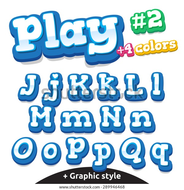 Children Video Game Letters Vector Cute Stock Vector (Royalty Free ...