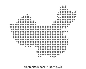 China Dot Map Dotted Vector Silhouette Stock Vector (Royalty Free ...