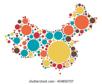 China Map Shape Vector Design By Stock Vector (Royalty Free) 454850737 ...