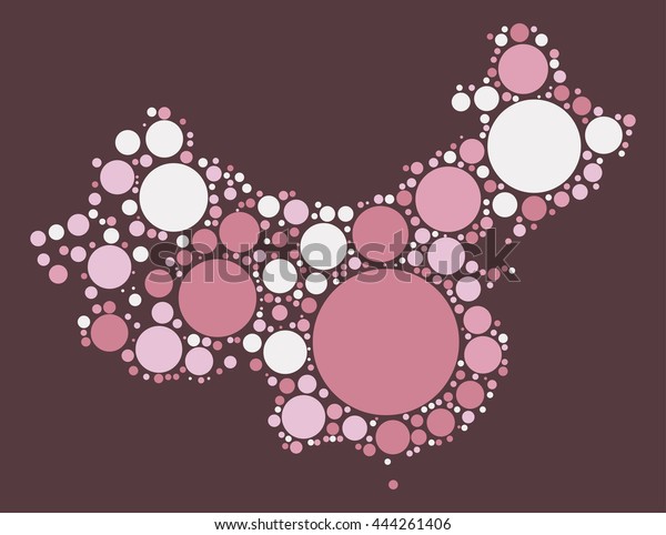 China Map Shape Vector Design By Stock Vector (Royalty Free) 444261406 ...