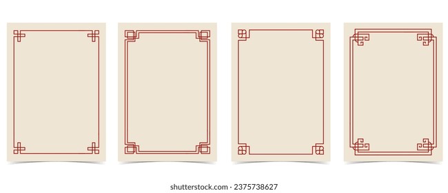 Chinese New Year Background Framebordereditable Vector Stock Vector ...