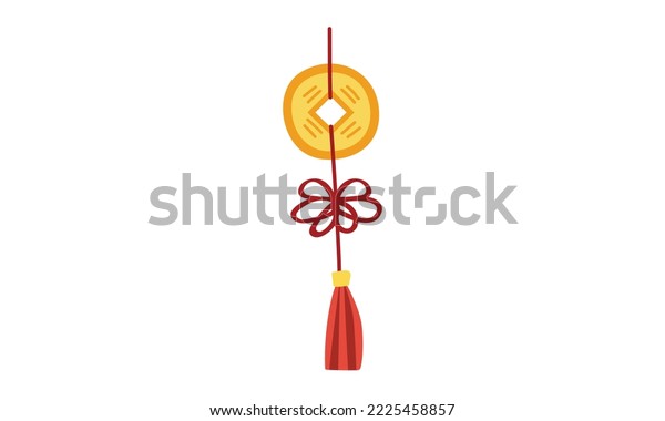 Chinese New Year Coin Ornament Clipart Stock Vector (Royalty Free ...