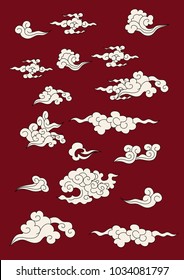 Chinese Pattern Clouds Stock Vector (Royalty Free) 1034081797 ...