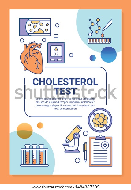 Cholesterol Test Brochure Template Layout Flyer Stock Vector (Royalty ...