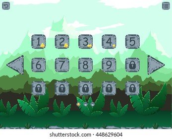 Choose Level Screen Vector Template Summer Stock Vector (Royalty Free ...