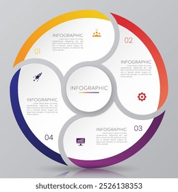 Circle Chart Infographic Template 4 Options Stock Vector (Royalty Free) 2526138353 | Shutterstock