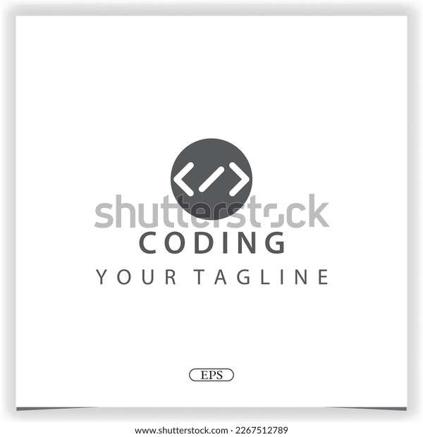 Circle Coding Programmer Logo Premium Elegant Stock Vector (Royalty Free) 2267512789 | Shutterstock