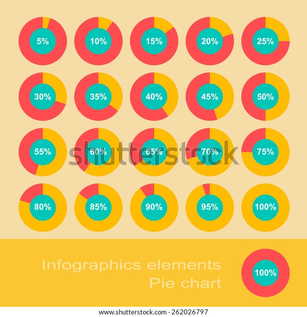 Circle Diagram Pie Charts Infographic Elements Stock Vector (Royalty ...